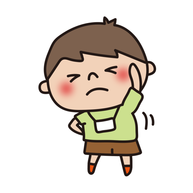 夏休みのラジオ体操をする子供（男の子2） | かわいい手描きの無料イラスト｜商用利用OKのフリー素材｜てがきっず